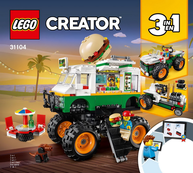 LEGO Creator 31104 Hamburgerový monster truck